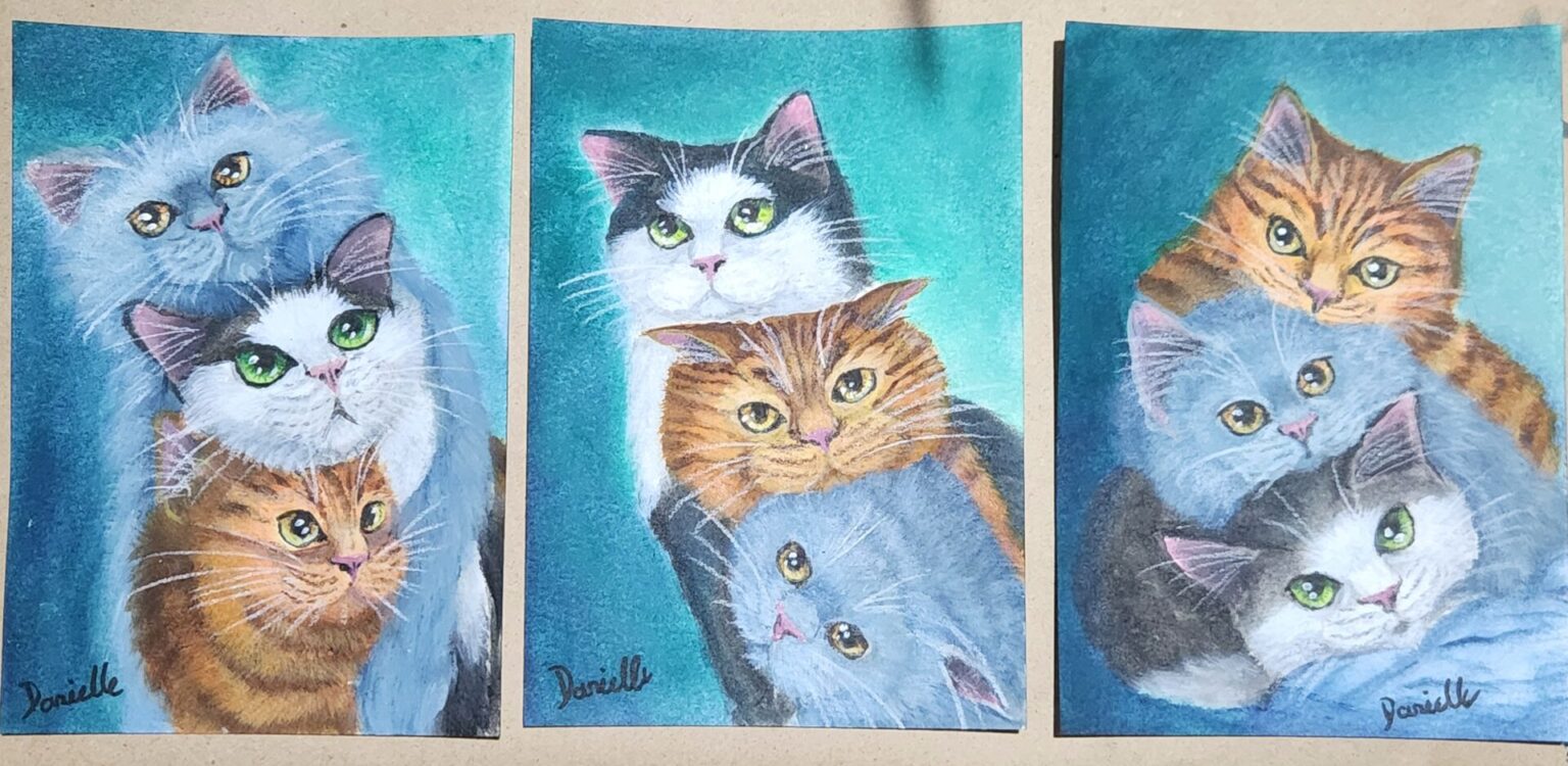 Mini Mochi Cats - Cuddle Pile - Danielle Art Mini Mochi Cats - Cuddle Pile